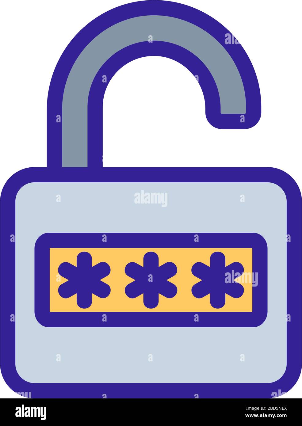 password lock icon vector outline illustration Stock Vector Image & Art ...