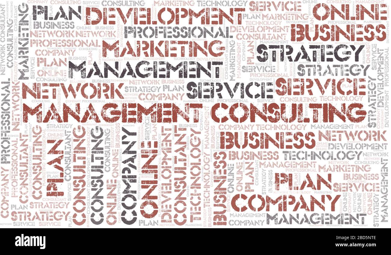 Management Consulting typography word cloud. Wordcloud collage made ...