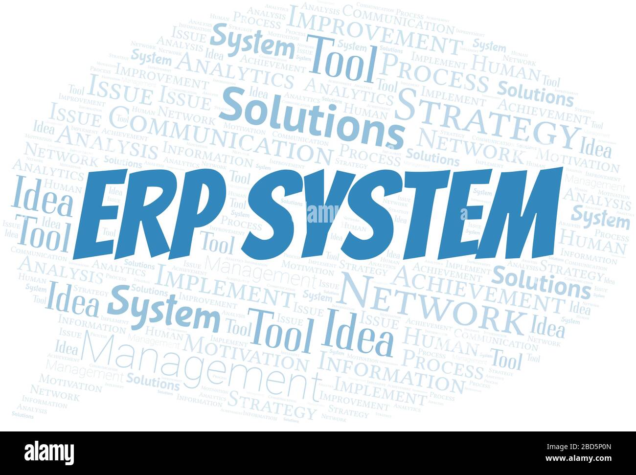 Erp System typography vector word cloud. Wordcloud collage made with ...