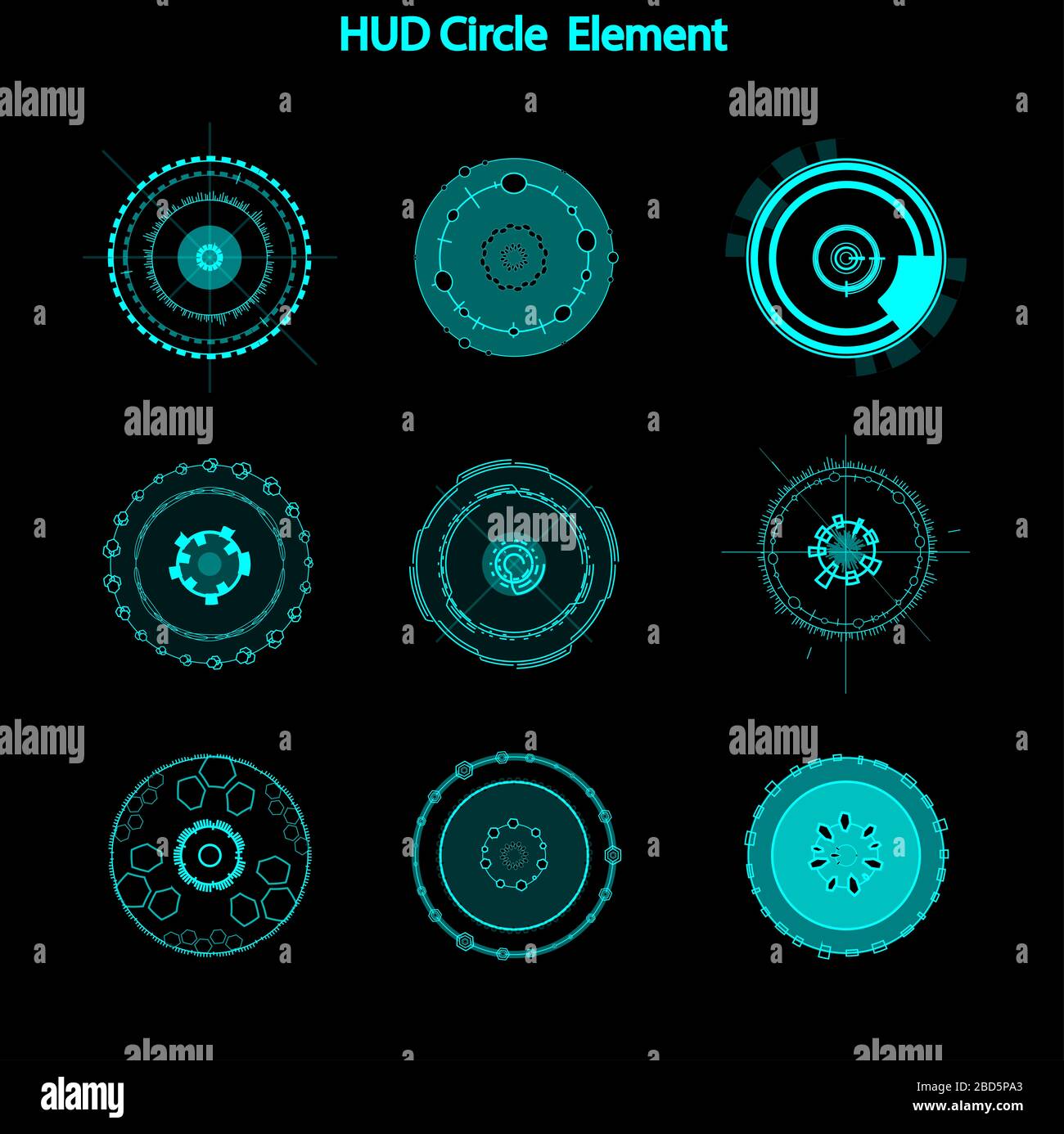 Circle hud hi-res stock photography and images - Alamy