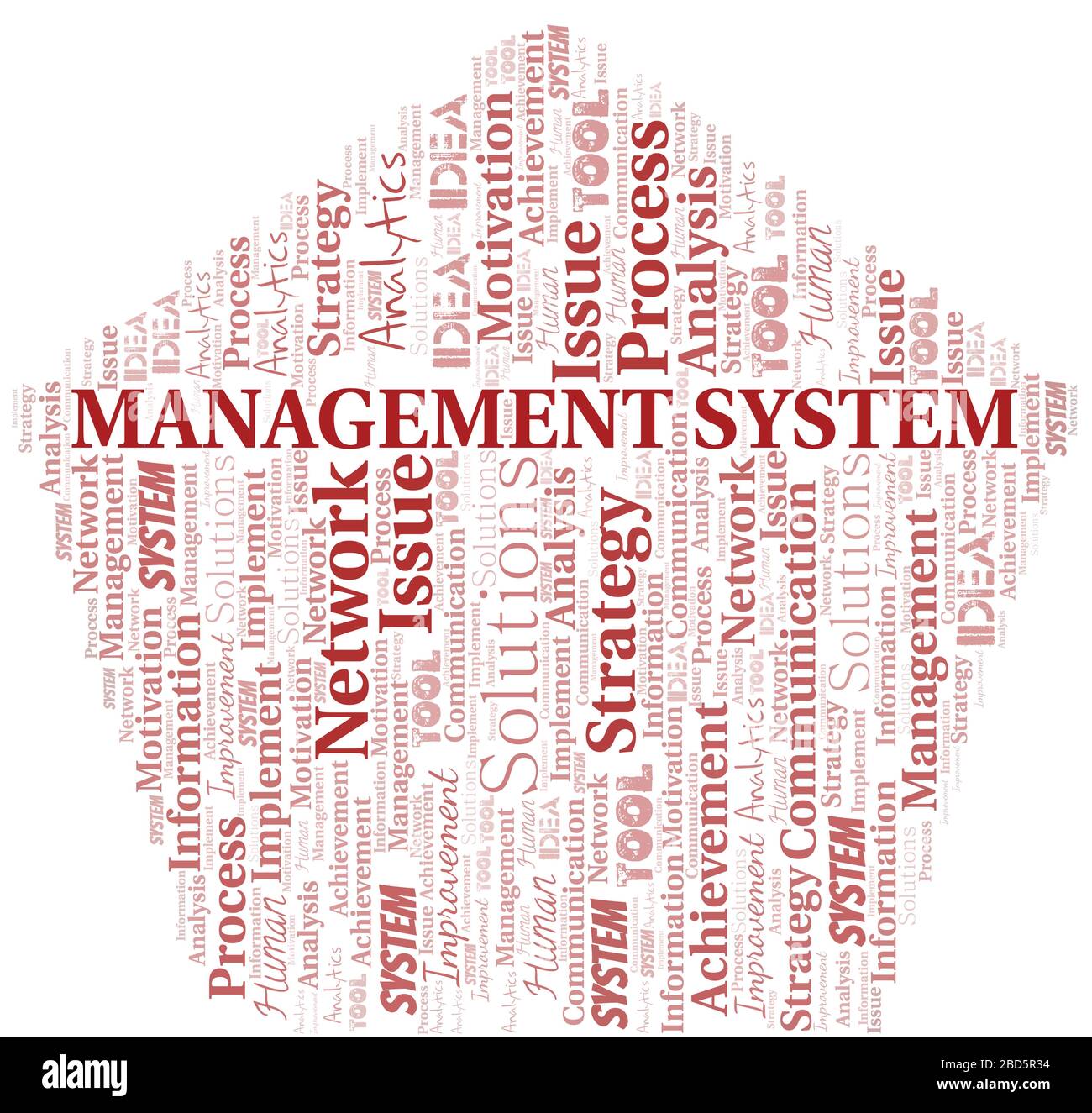 Management System typography vector word cloud. Wordcloud collage made ...