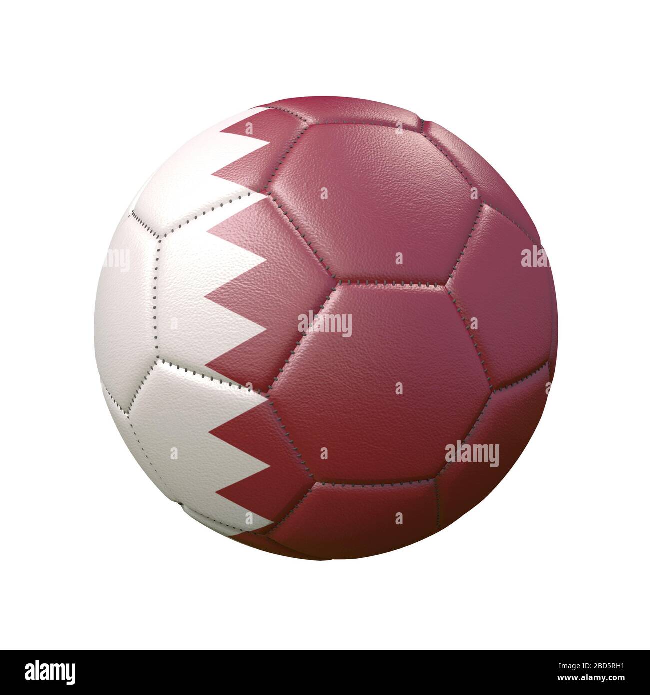 Soccer ball in flag colors isolated on white background. Qatar. 3D ...