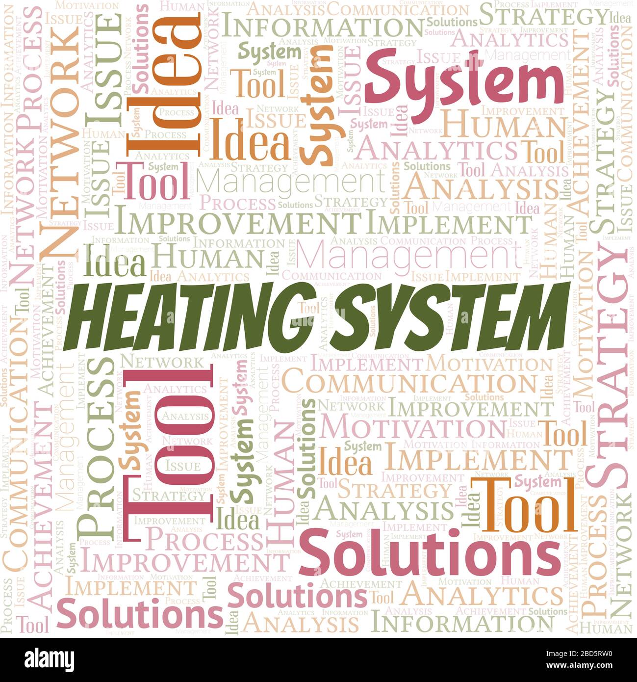 Heating System typography vector word cloud. Wordcloud collage made ...