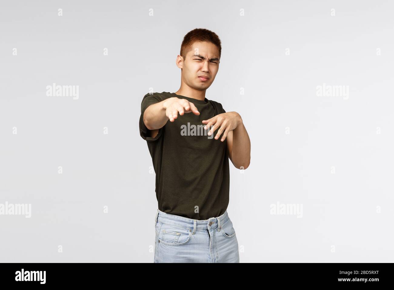 Business man phew gesture hi-res stock photography and images - Alamy