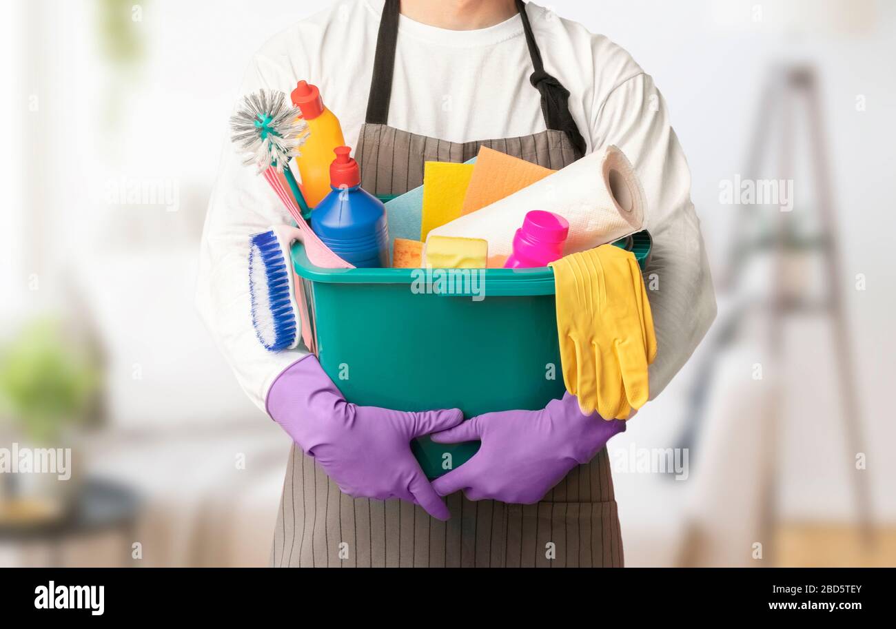 House maid in uniform cleaning house hi-res stock photography and ...