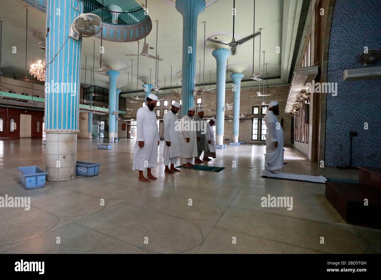 Dhaka, Bangladesh - April 07, 2020: Bangladeshi Muslim people attend in ...