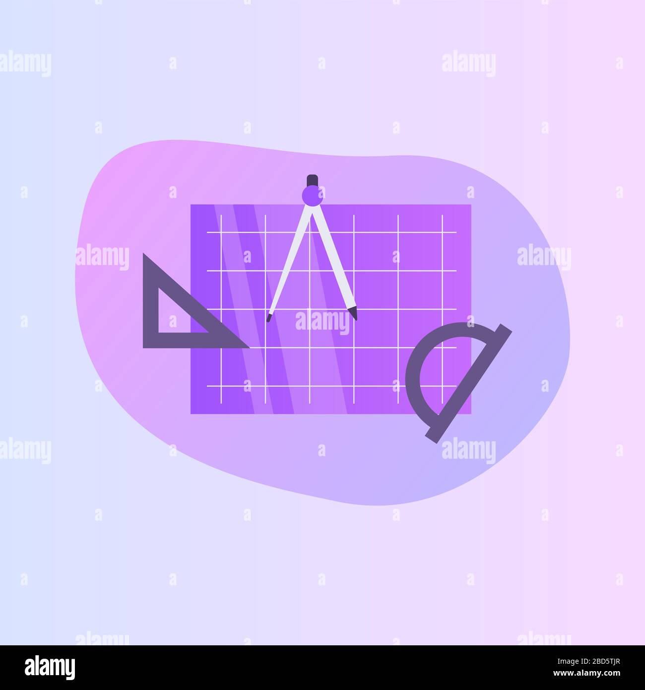 planning idea engineering blueprint concept icon with modern color full ...