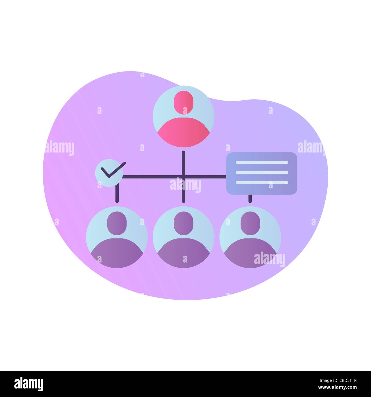business organization structure people user icon with modern color full ...