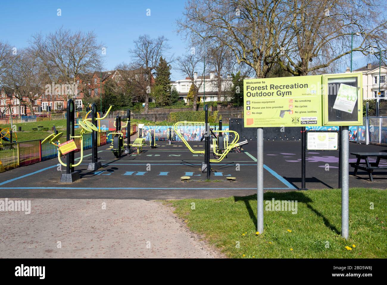Outdoor Gym at Forest Recreation Ground, captured during the Covid-19 ...