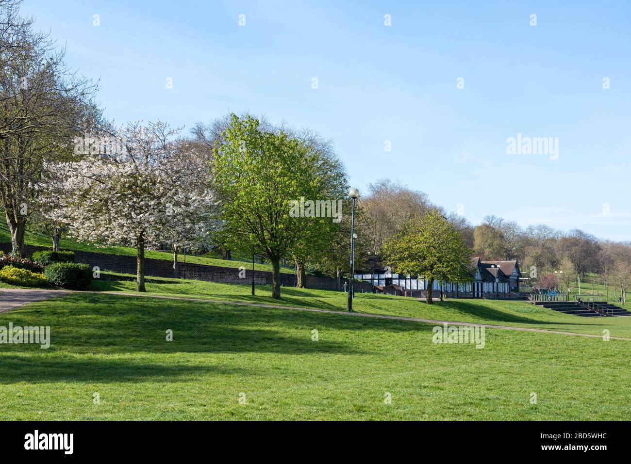 Sunny spring day at Forest Recreation Ground, captured during the Covid ...