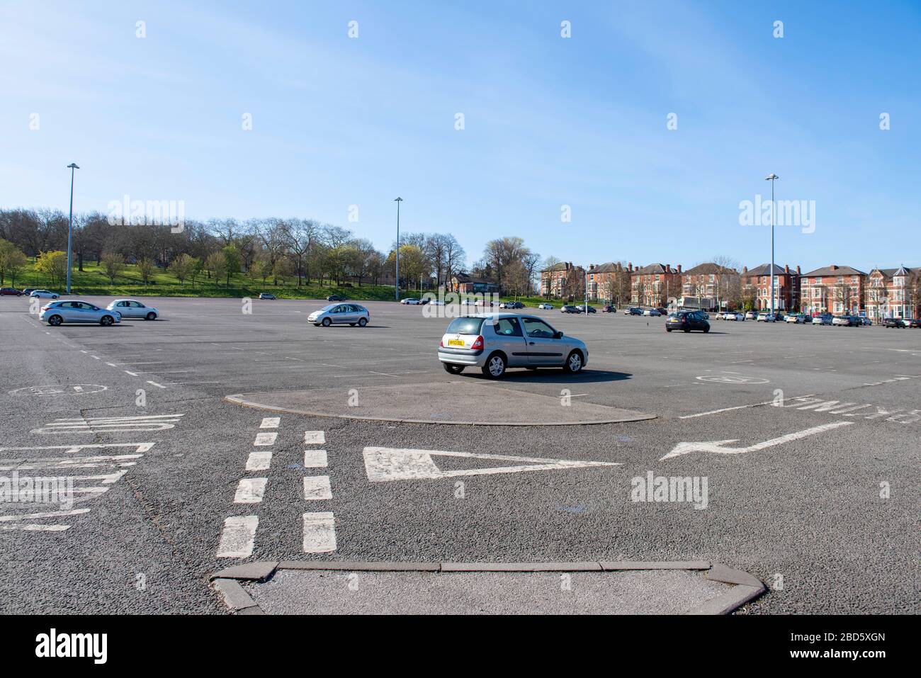 A virtually empty Forest Park and Ride, captured during the Covid-19 ...