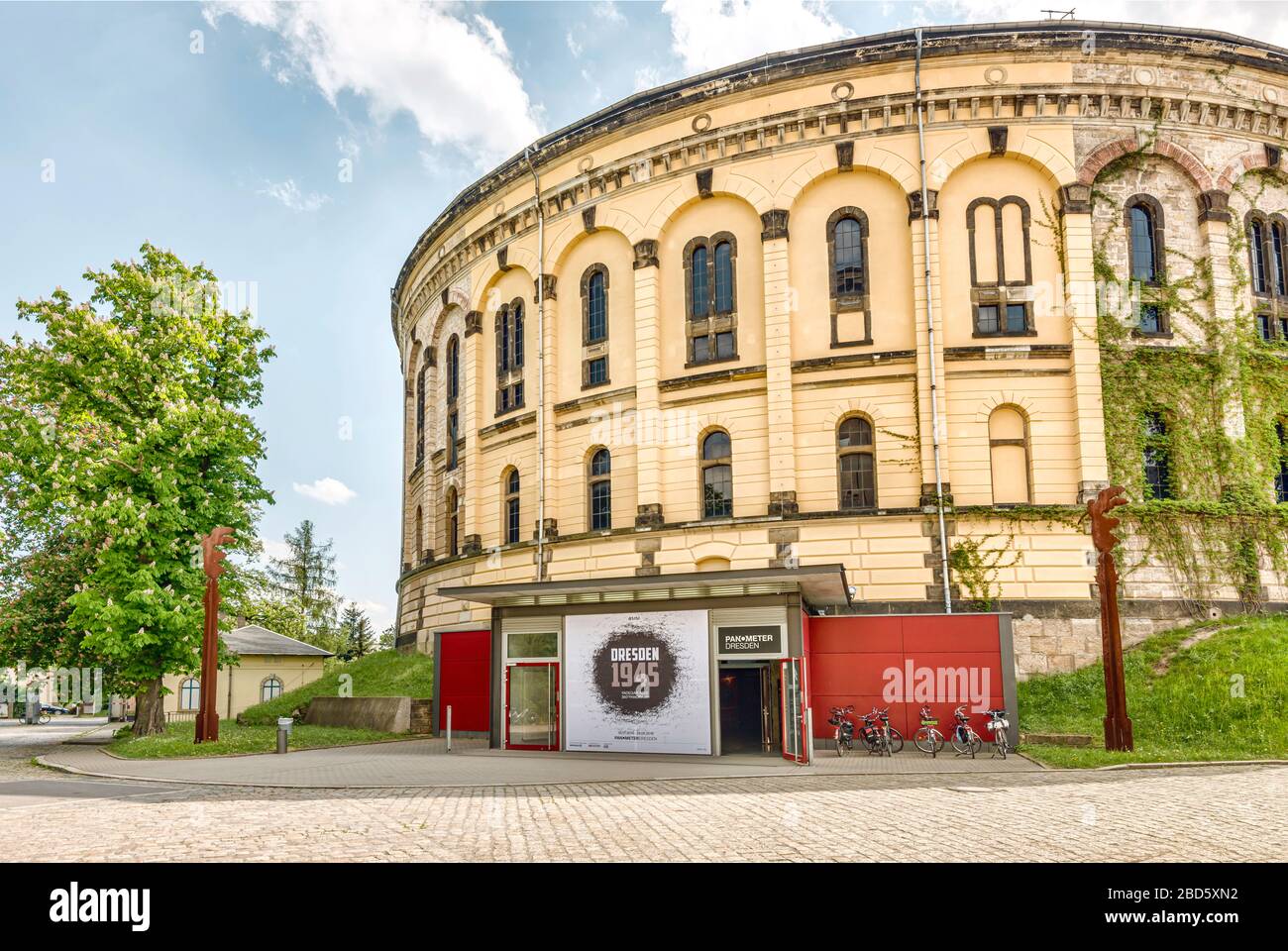 Exterior of the Panometer Exhibition Building of Dresden, Saxony ...