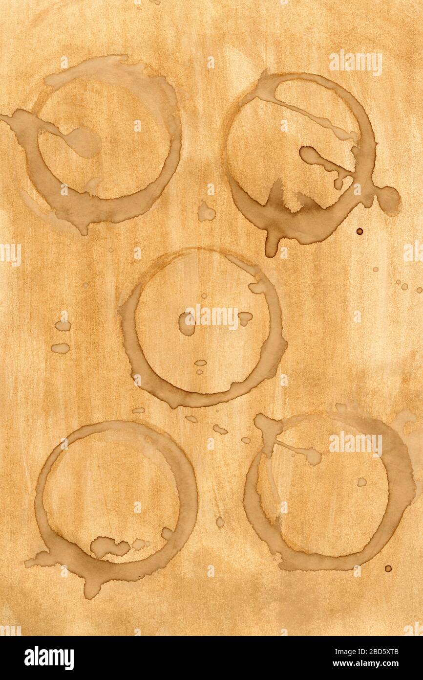 Collection of coffee splashes and stains Stock Photo - Alamy