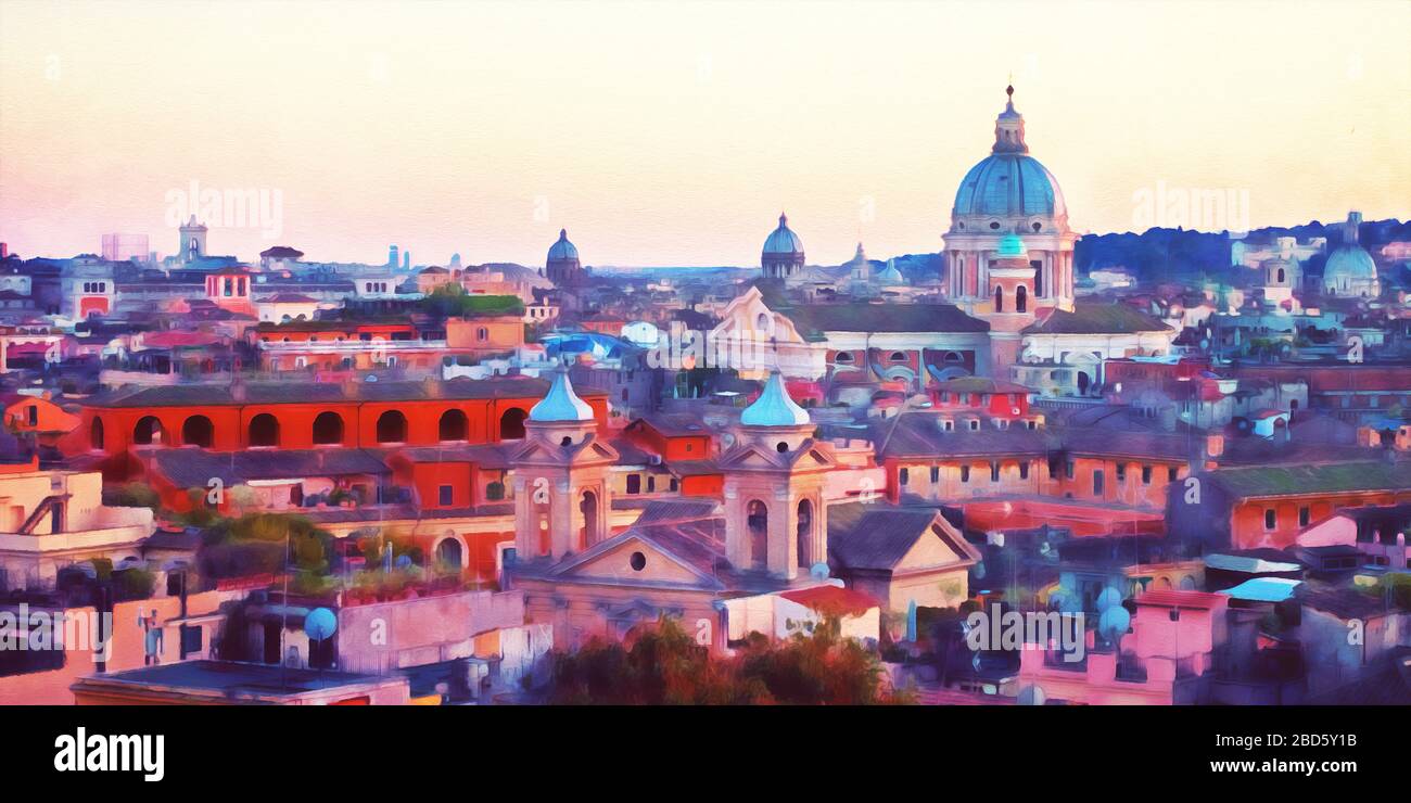 Landscape in rome hi-res stock photography and images - Alamy