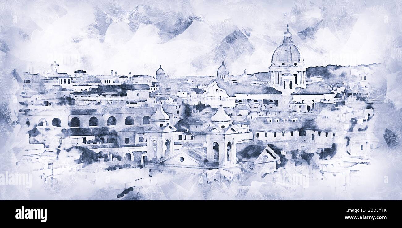 Landscape in rome hi-res stock photography and images - Alamy