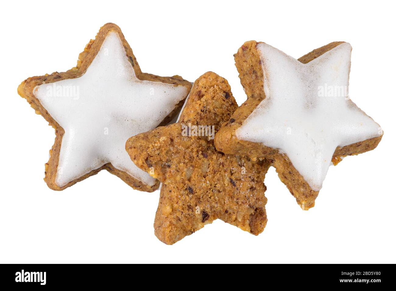 Cinnamon Star biscuits isolated on white background Stock Photo - Alamy
