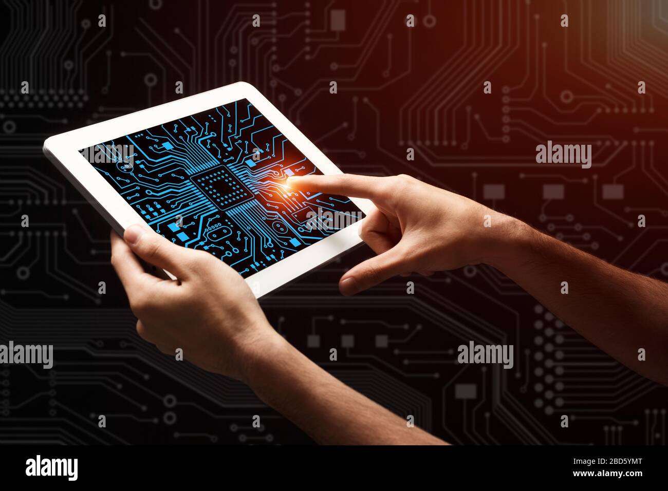 Digital tablet circuit electrical equipment hi-res stock photography ...