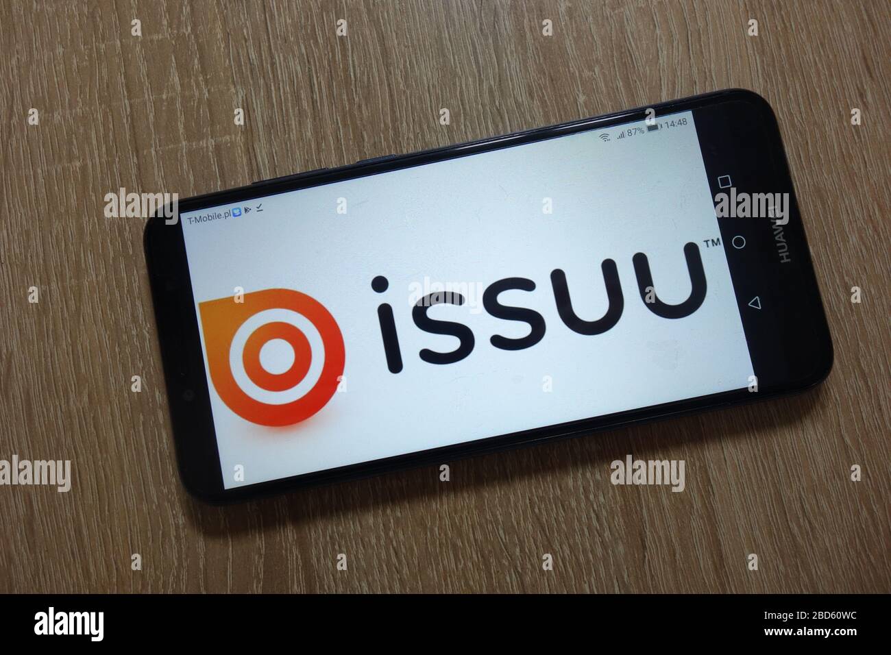 Issuu logo displayed on smartphone Stock Photo - Alamy