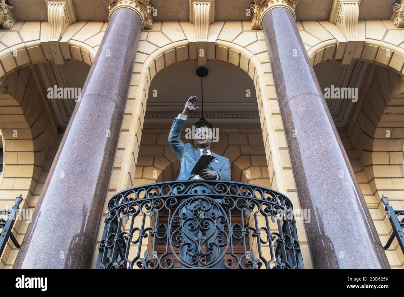 Cape Town South Africa: Nelson Mandela statue at the Cape Town City ...