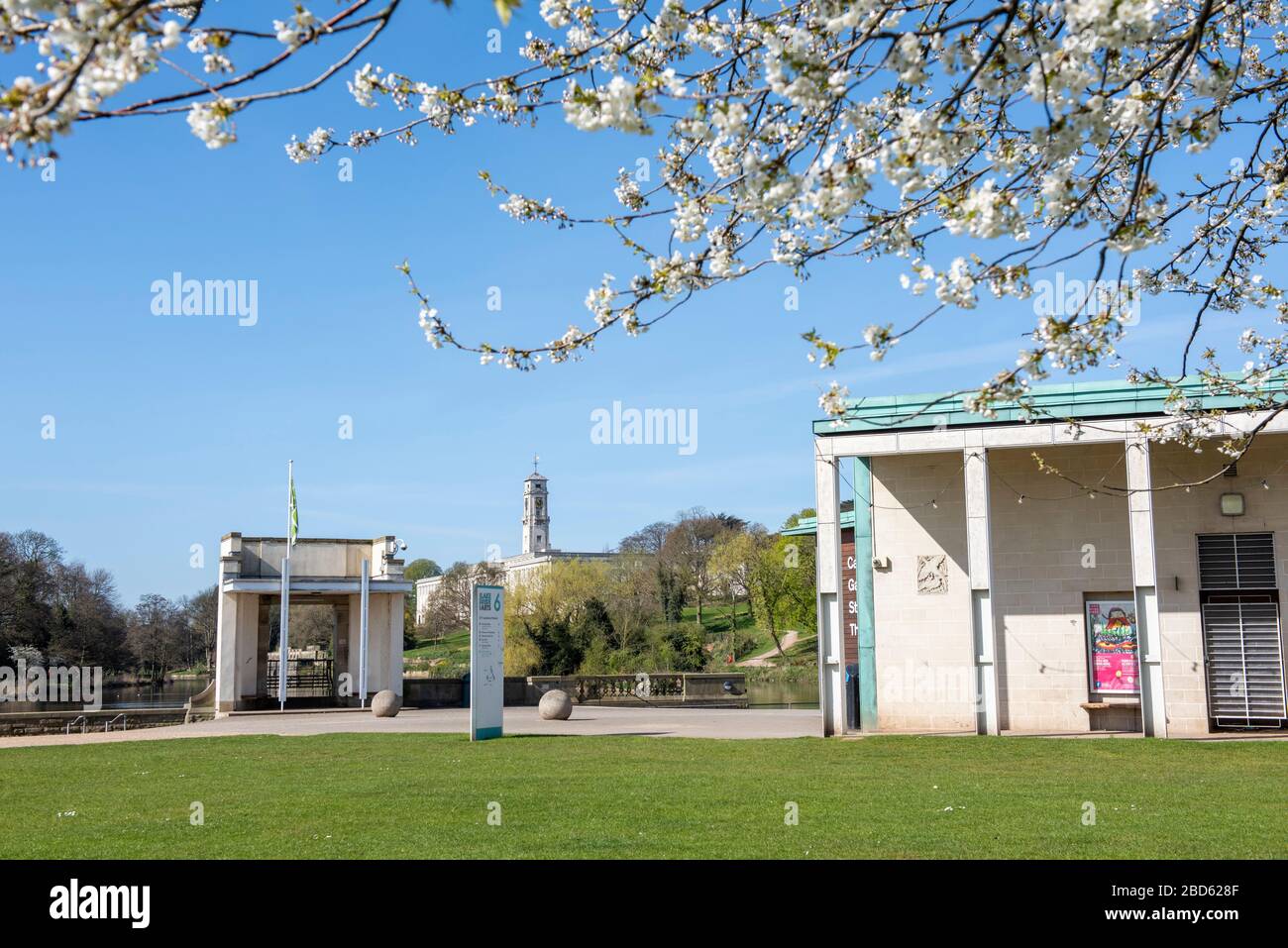 Sunny spring day at Highfields University Park, captured during the ...