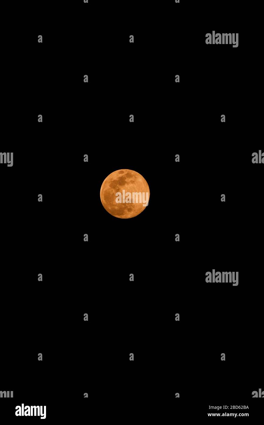 APRIL FULL PINK MOON 2020 Stock Photo - Alamy