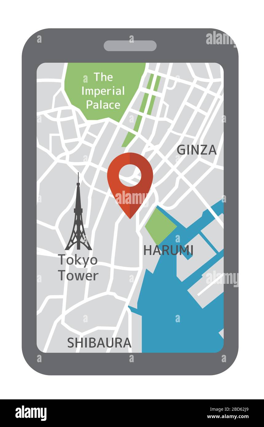 Map of tokyo hi-res stock photography and images - Alamy