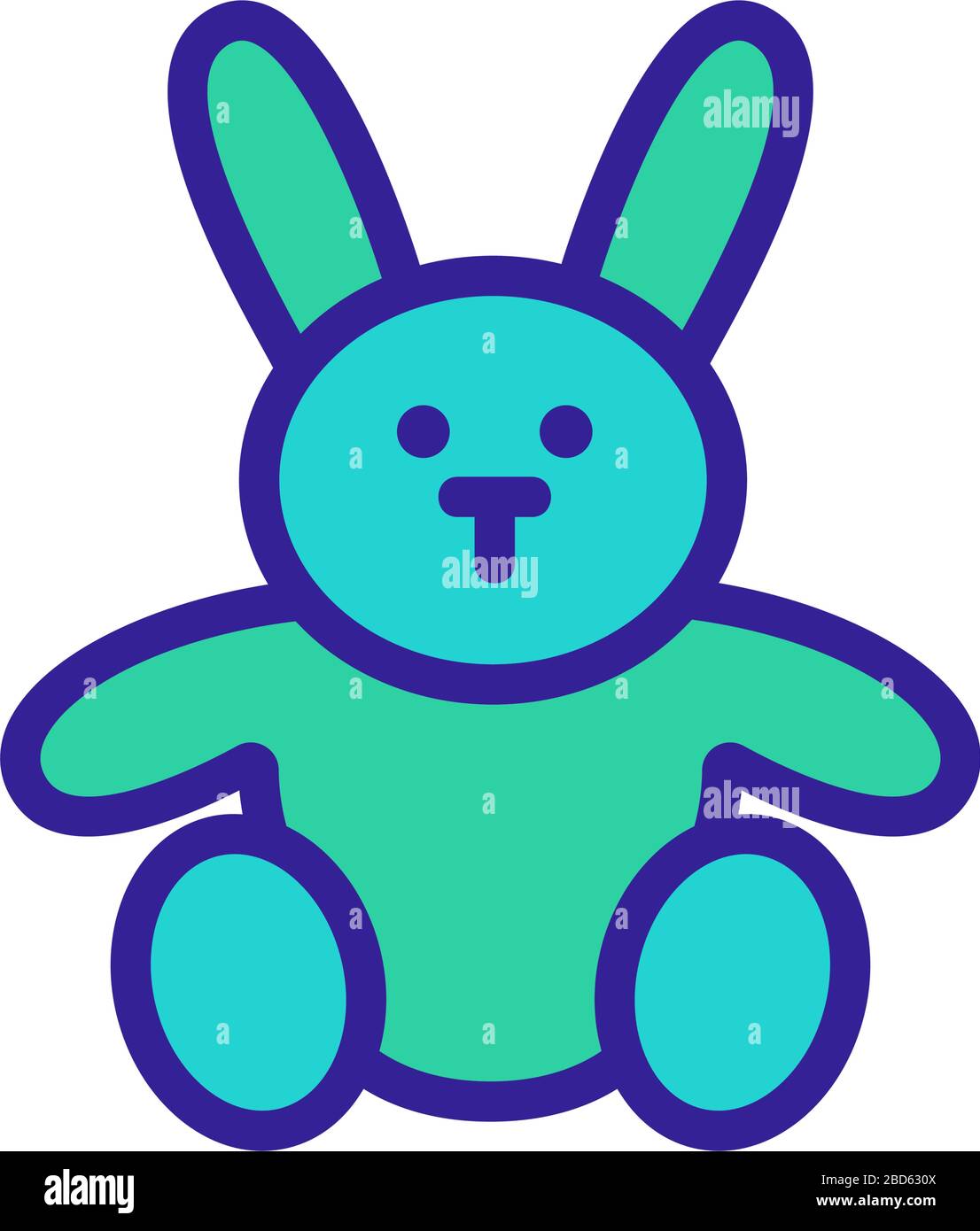 rabbit toy icon vector outline illustration Stock Vector Image & Art ...