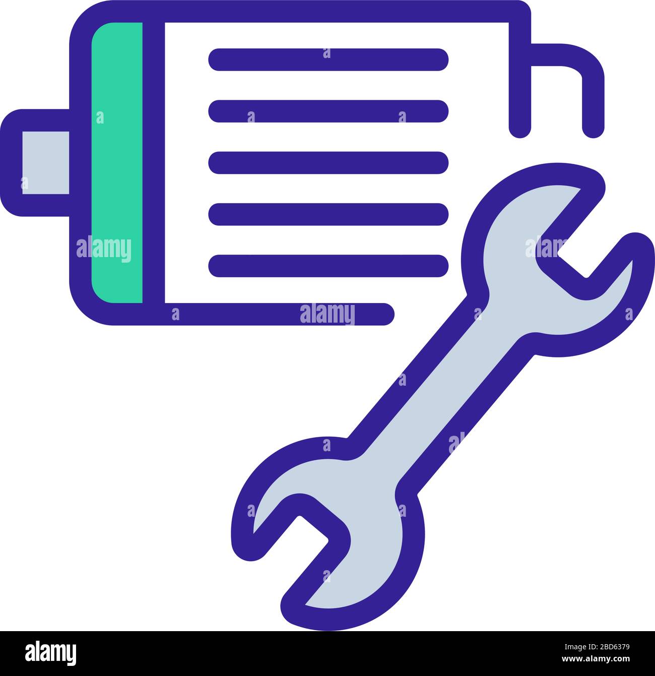 electric motor icon vector outline illustration Stock Vector Image ...