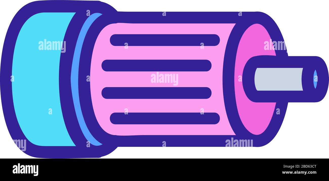 electric motor icon vector outline illustration Stock Vector Image ...