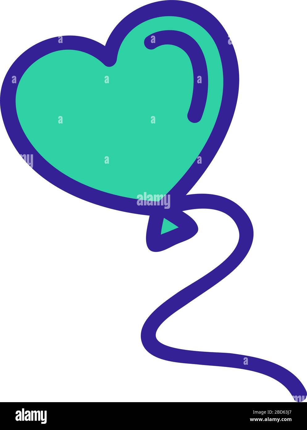 ball heart icon vector outline illustration Stock Vector Image & Art ...