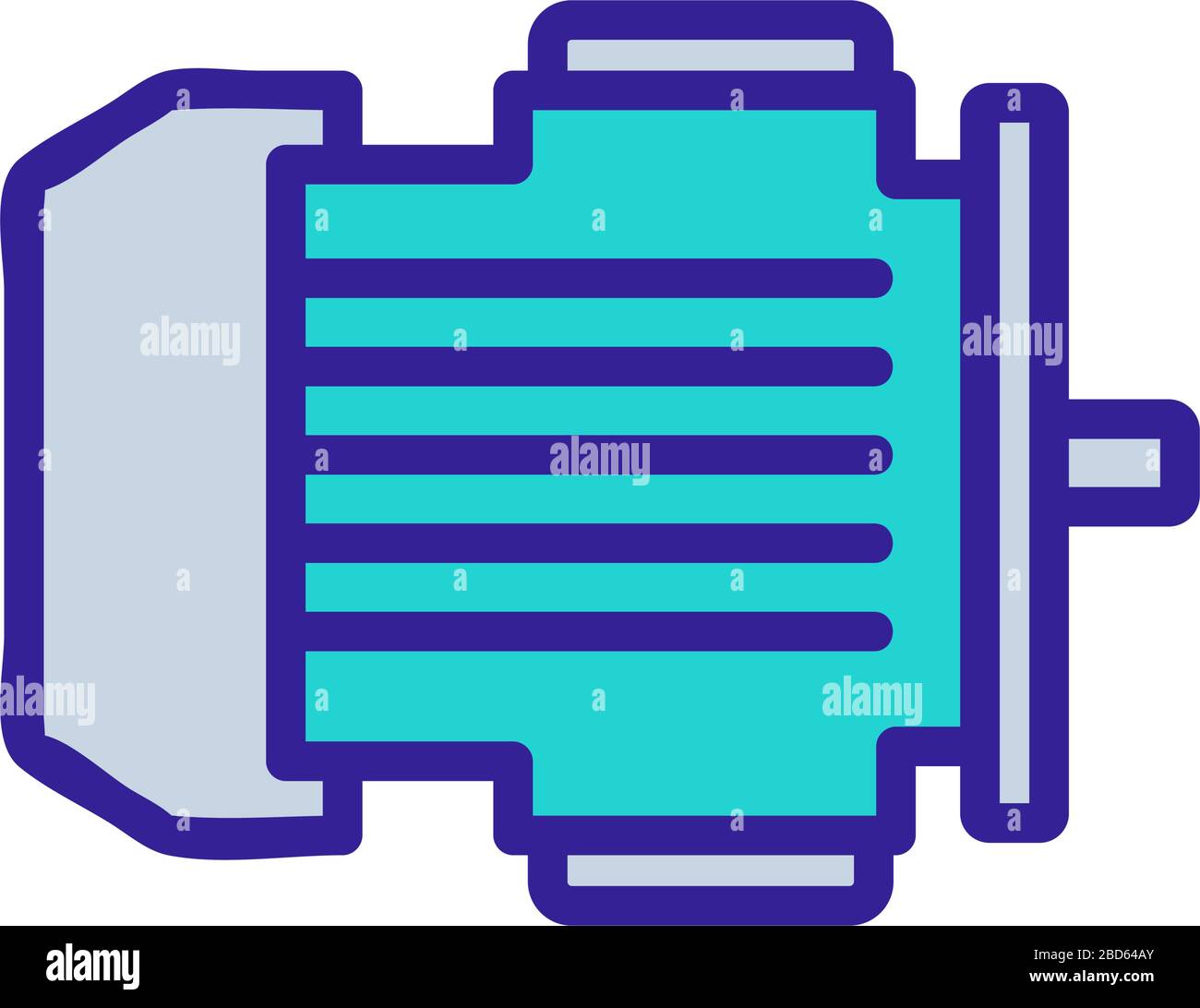 electric motor icon vector outline illustration Stock Vector Image ...