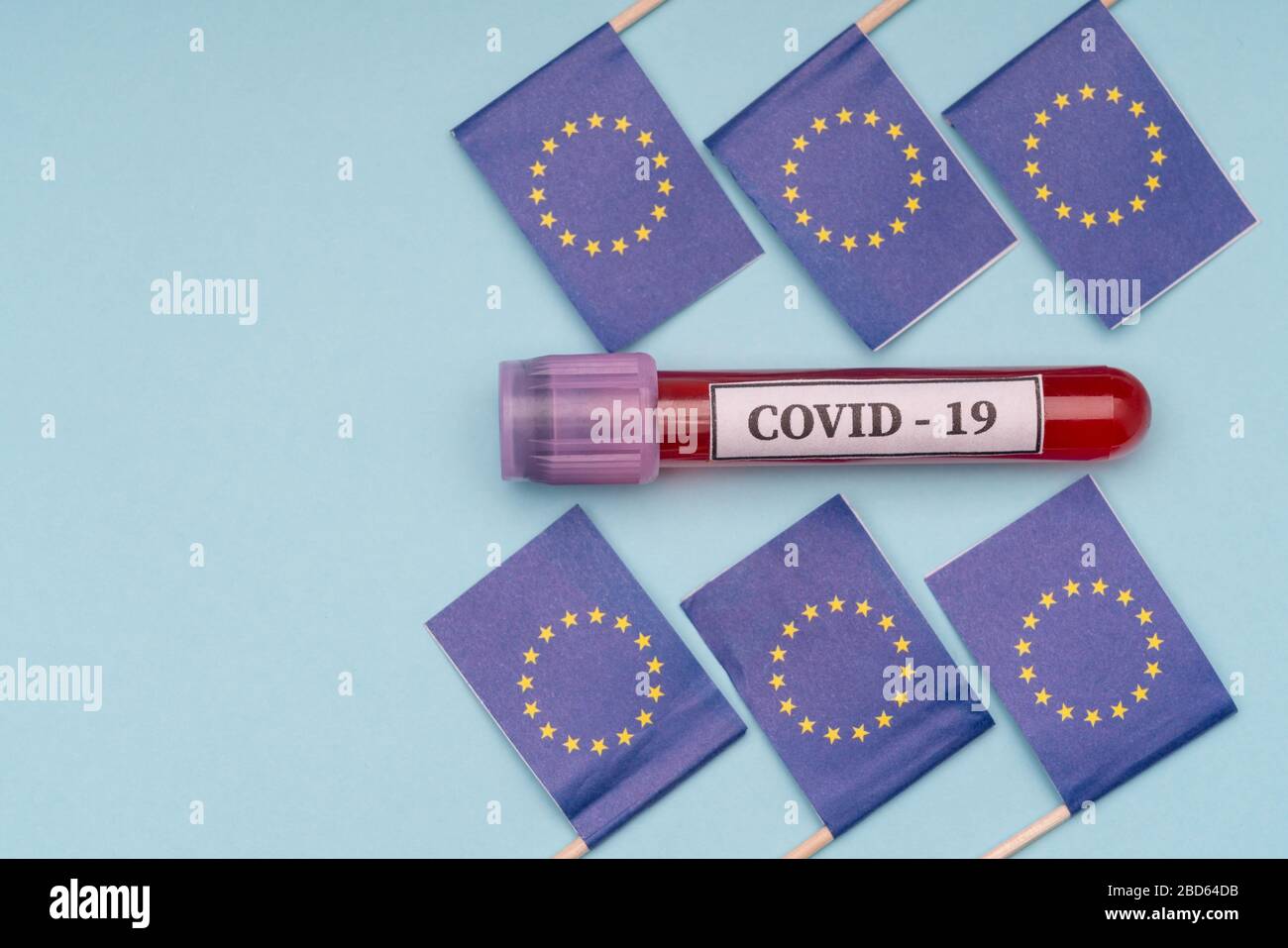 Laboratory test tubes for coronavirus and allergy tests in Europe ...