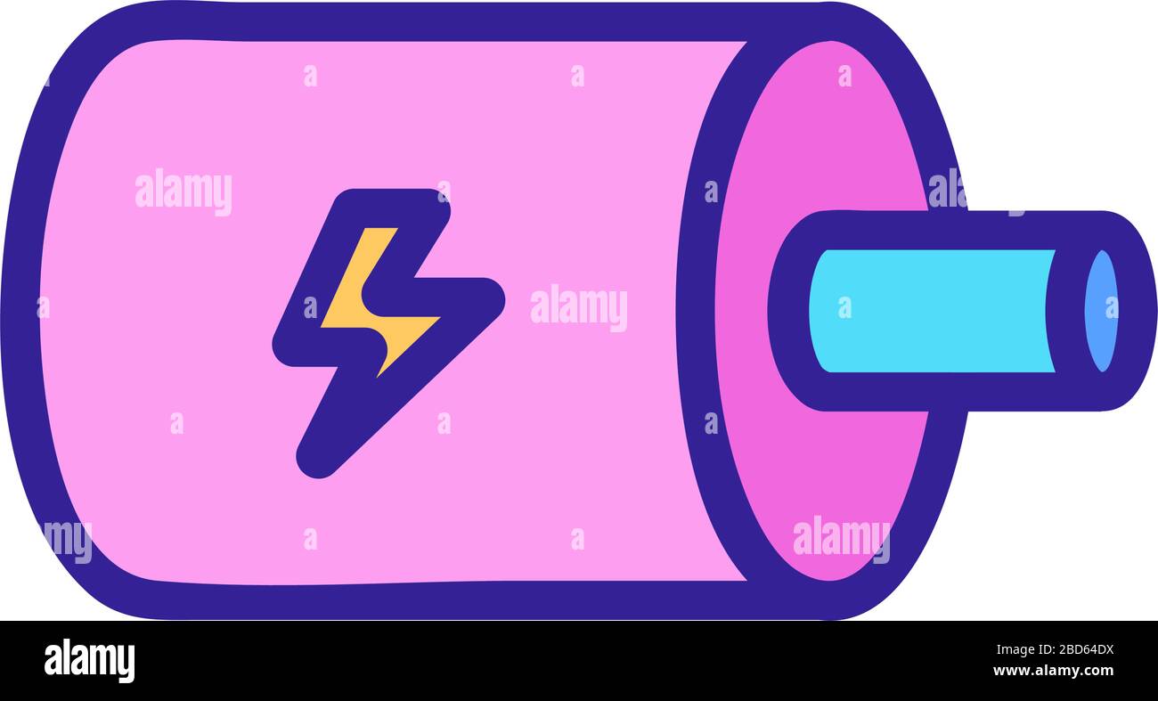 electric motor icon vector outline illustration Stock Vector Image ...