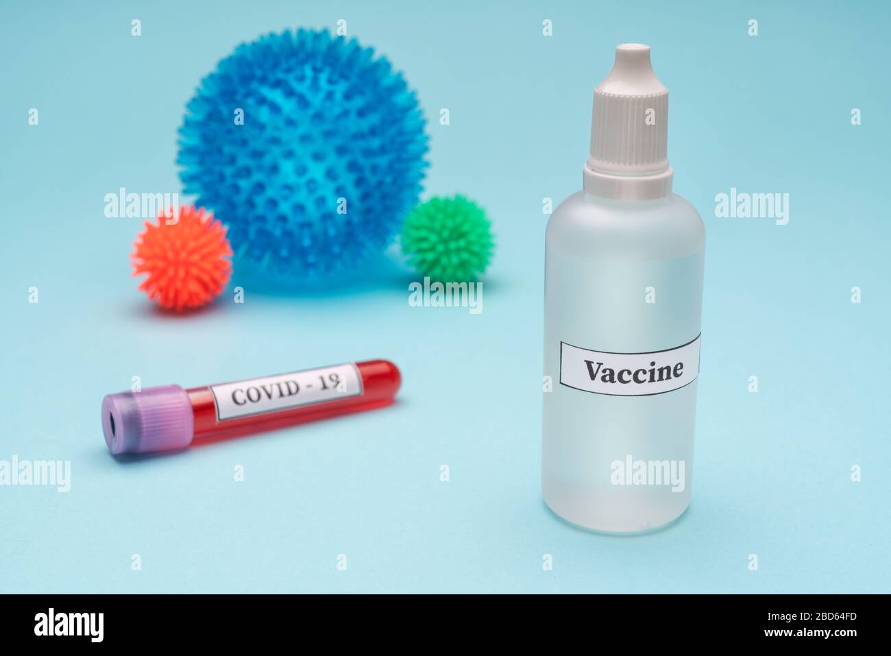 Laboratory test tubes for coronavirus and allergy test. Search for a ...