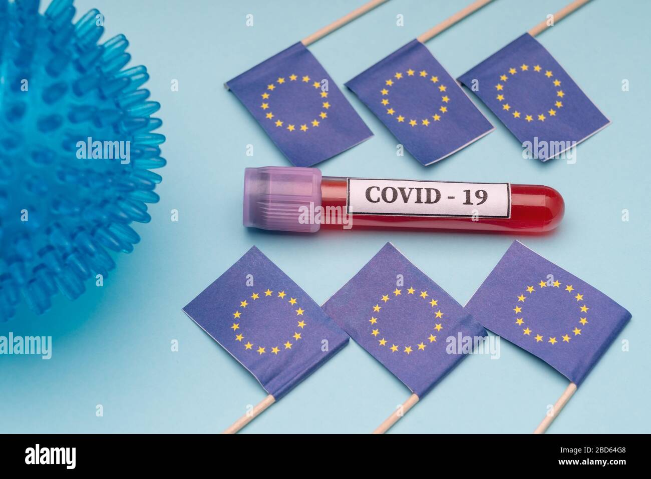 Laboratory test tubes for coronavirus and allergy tests in Europe ...