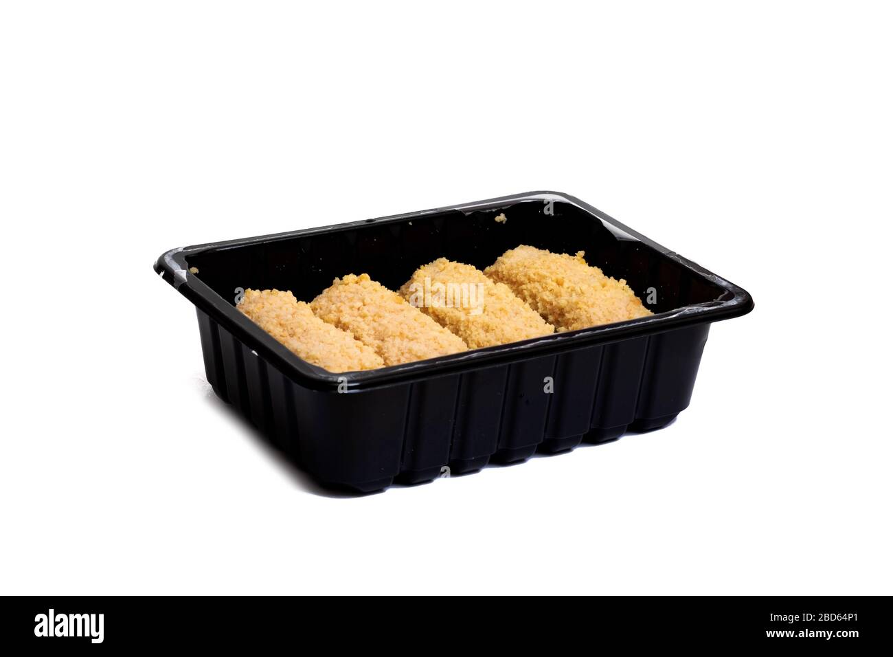 Black box with cutlets isolated on white background Stock Photo - Alamy