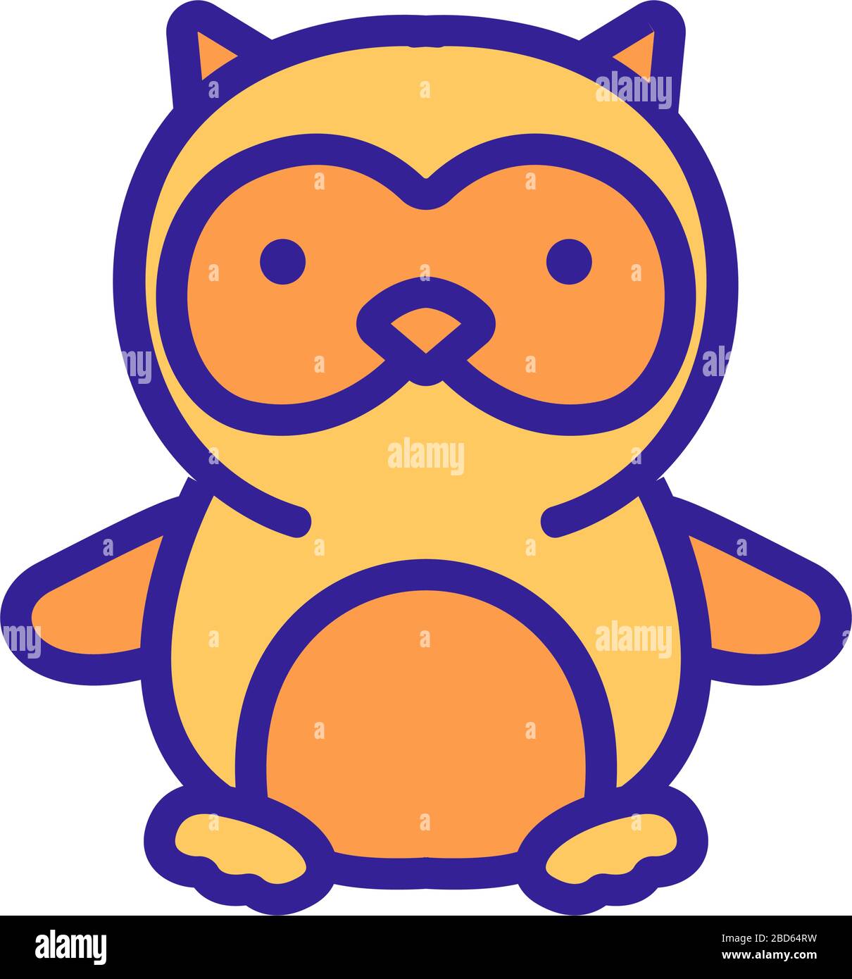 owl toy icon vector outline illustration Stock Vector Image & Art - Alamy