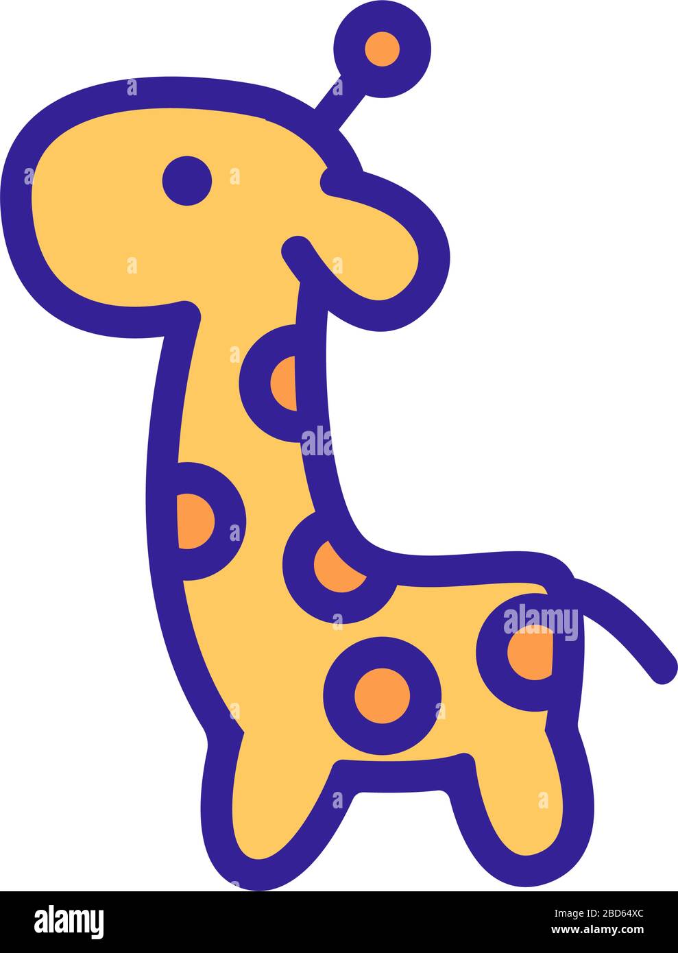 giraffe toy icon vector outline illustration Stock Vector Image & Art ...