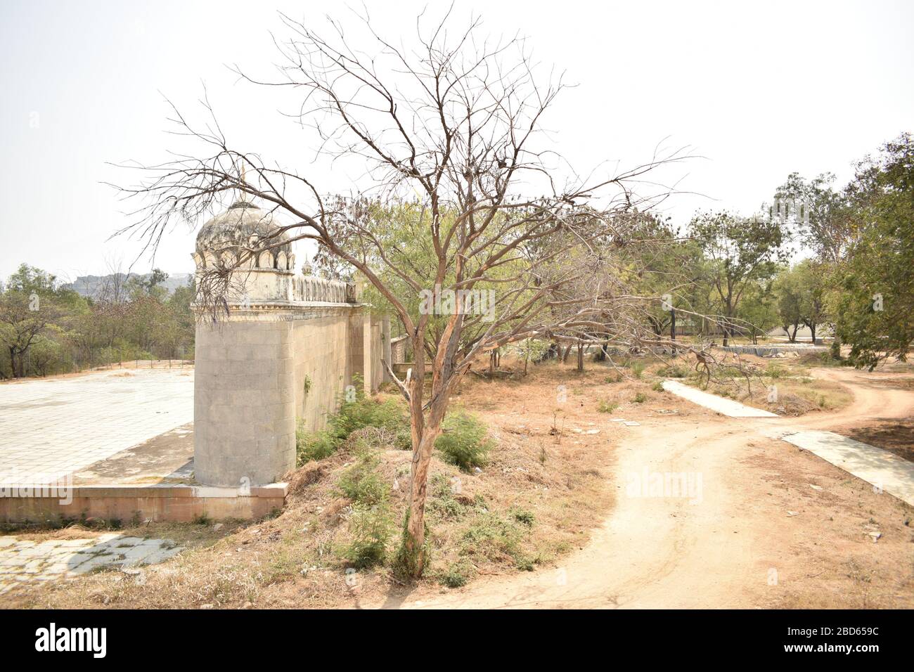 Dirty Pathway In Historical Fort. Dirty Road view Background stock ...