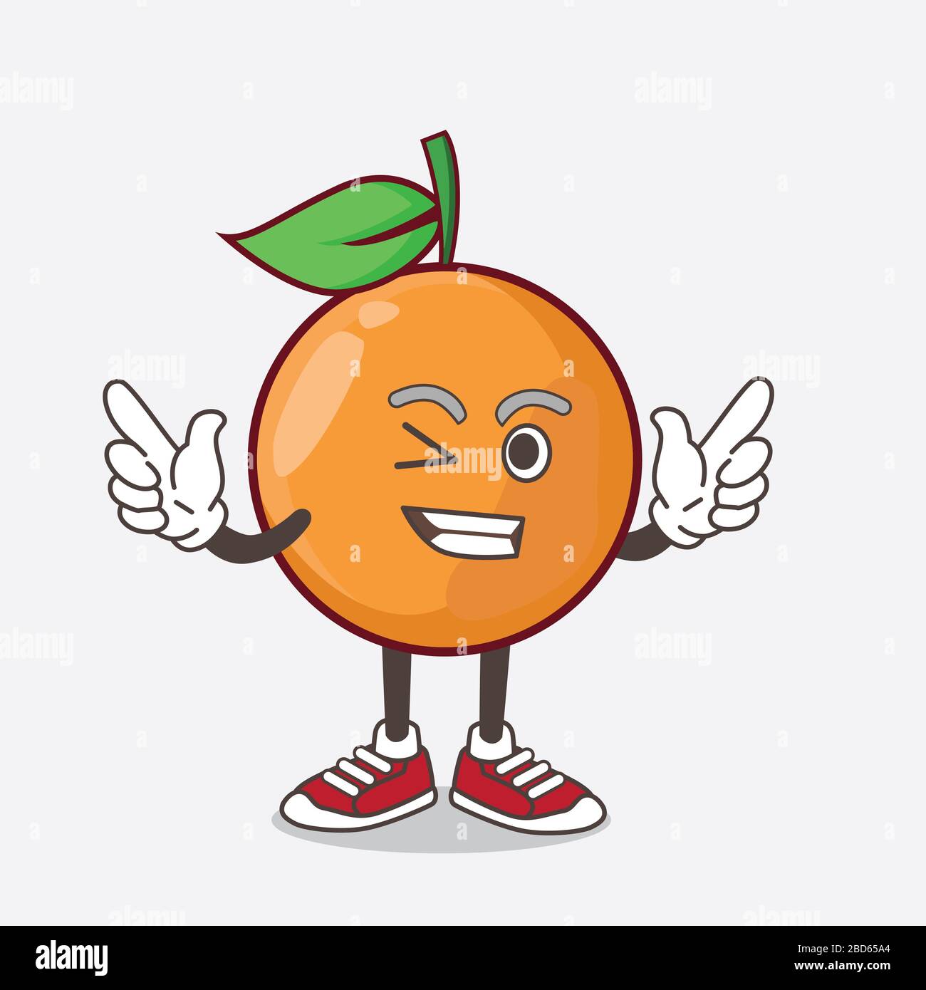 An illustration of Clementine Orange Fruit cartoon mascot character ...