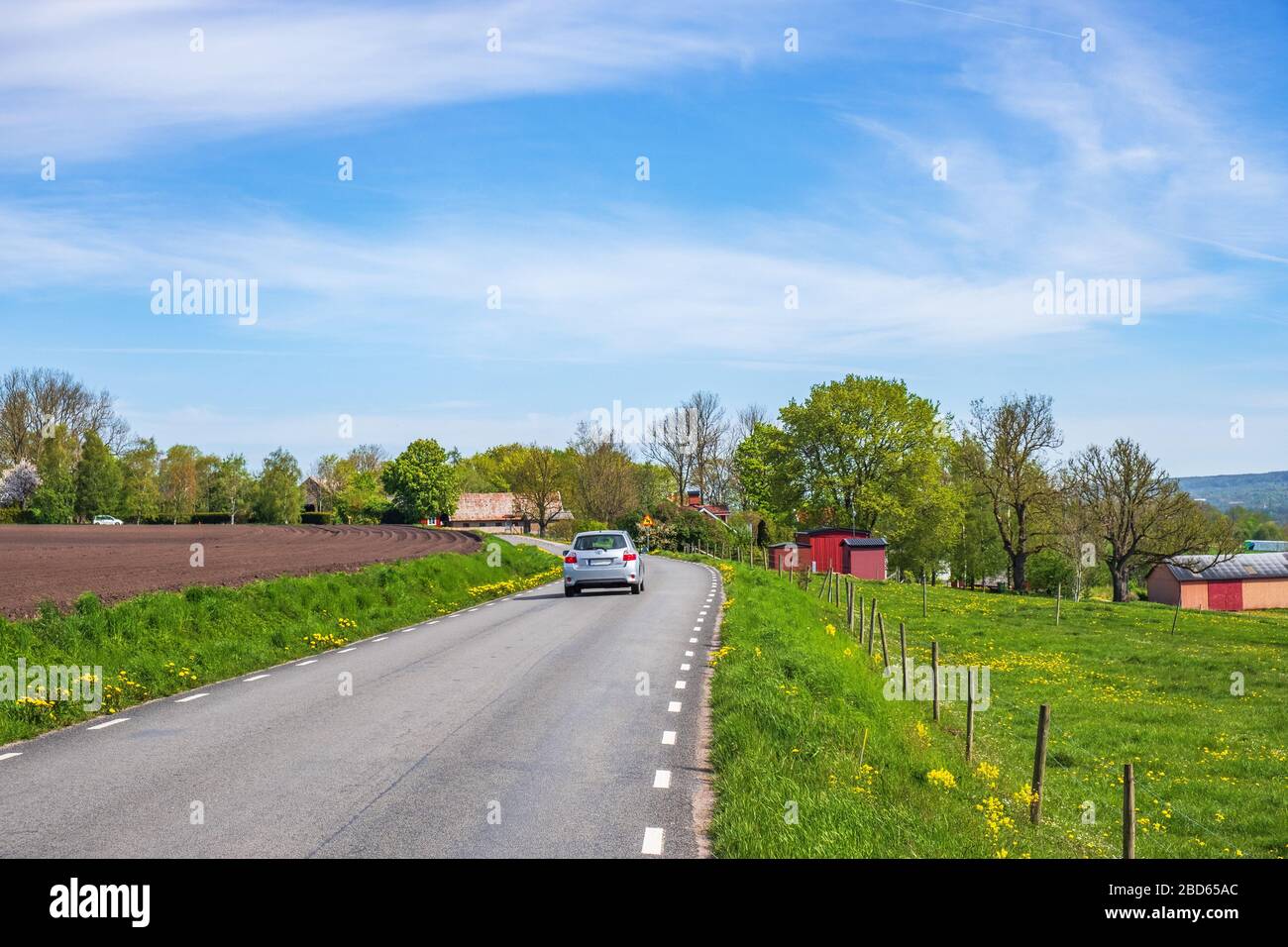 Sweden beautiful road car hi-res stock photography and images - Alamy