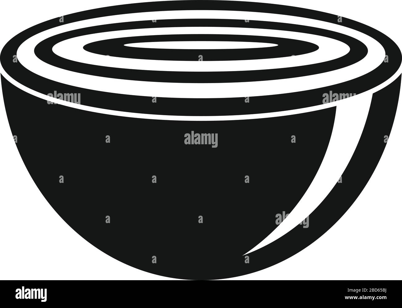 Half cutted onion icon. Simple illustration of half cutted onion vector ...