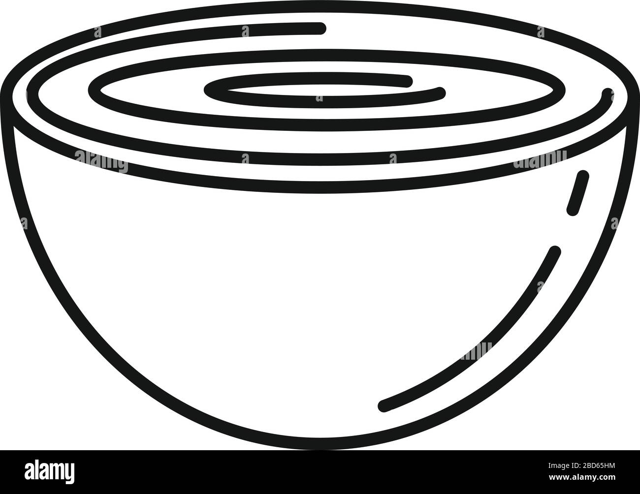 Half cutted onion icon. Outline half cutted onion vector icon for web ...