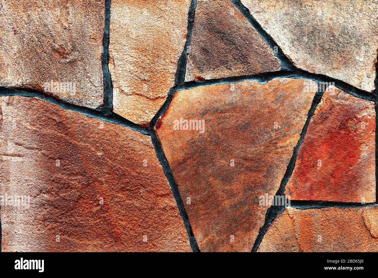 Color stone wall, background, texture, rectangular natural stones of ...
