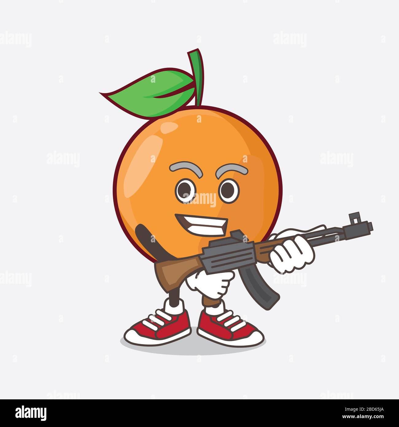 An illustration of Clementine Orange Fruit cartoon mascot character ...
