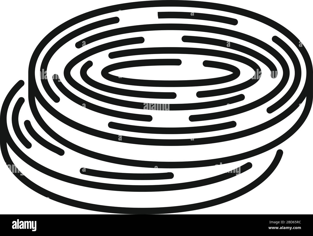 Onion rings icon. Outline onion rings vector icon for web design ...