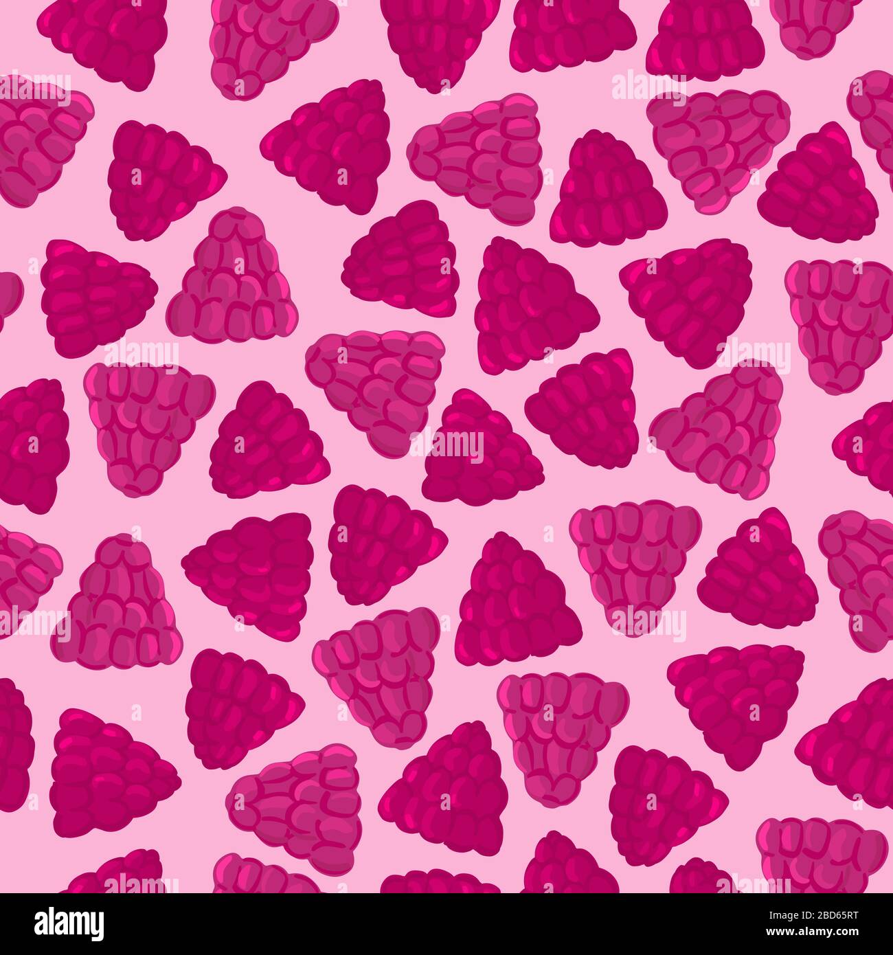 Summer pink raspberry seamless pattern. Bright red texture. Healthy ...