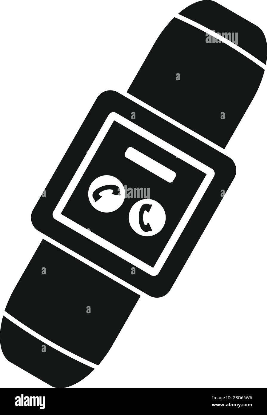 Fitness watch icon. Simple illustration of fitness watch vector icon ...