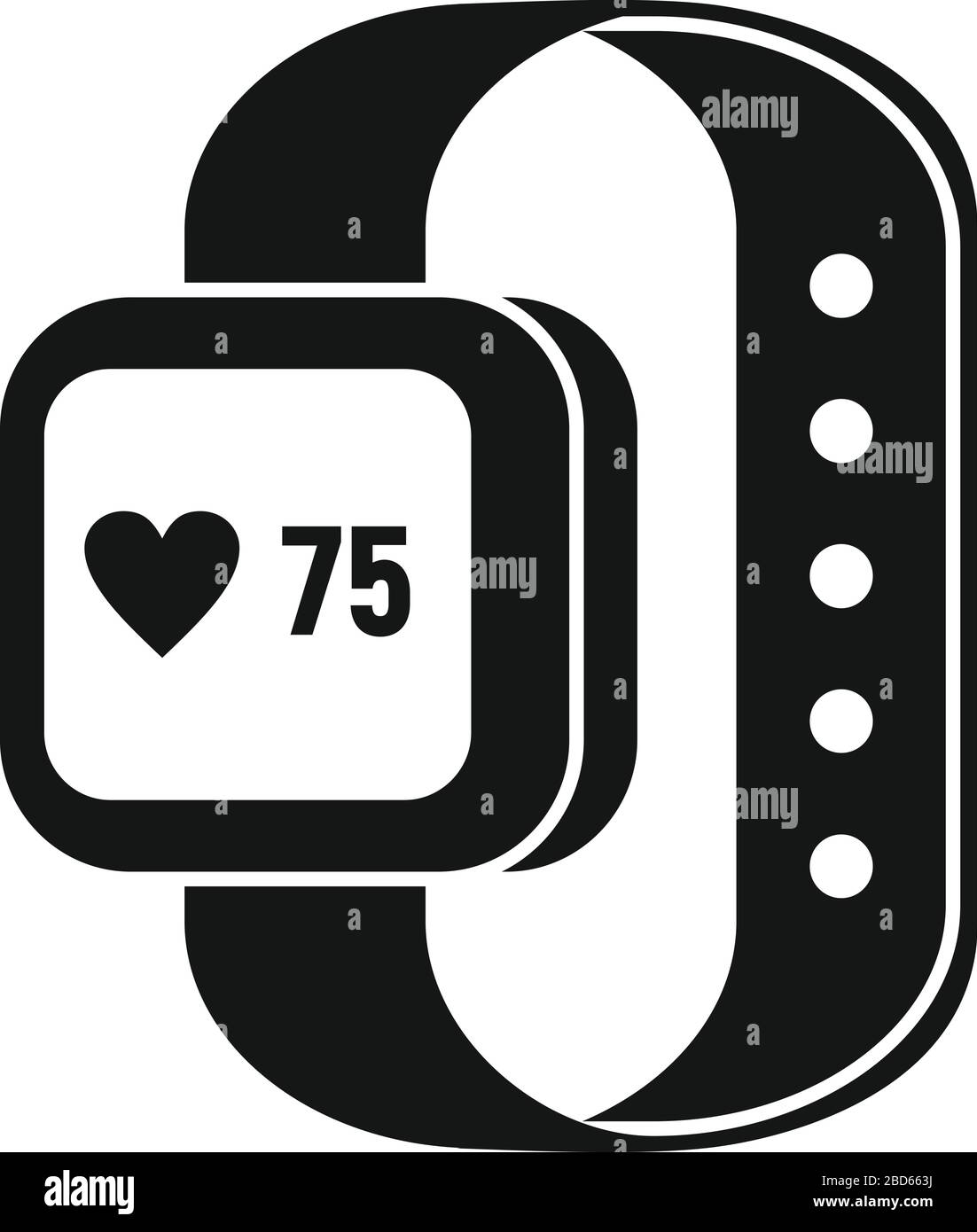 Smartwatch icon. Simple illustration of smartwatch vector icon for web ...
