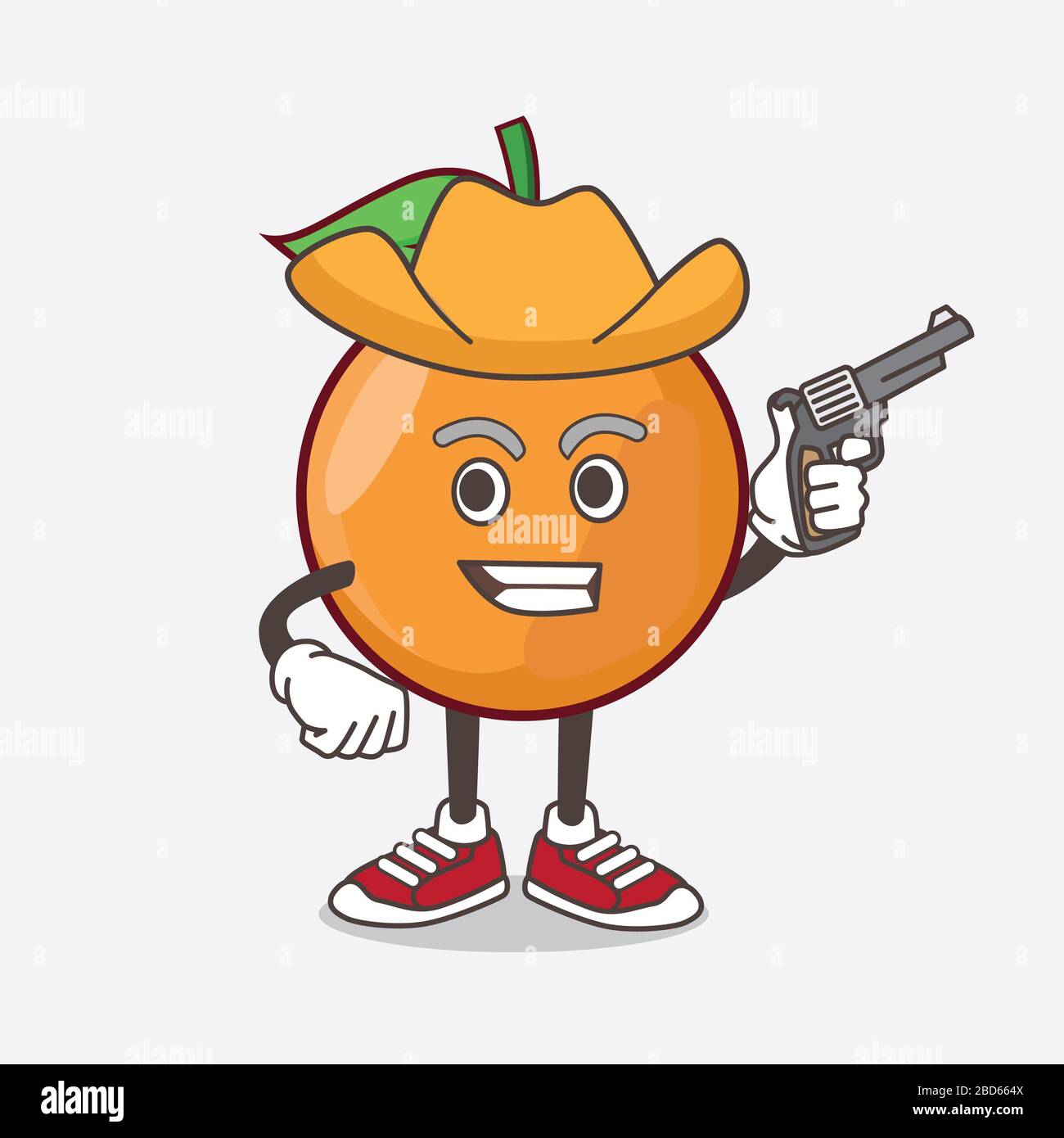 An illustration of Clementine Orange Fruit cartoon mascot character ...